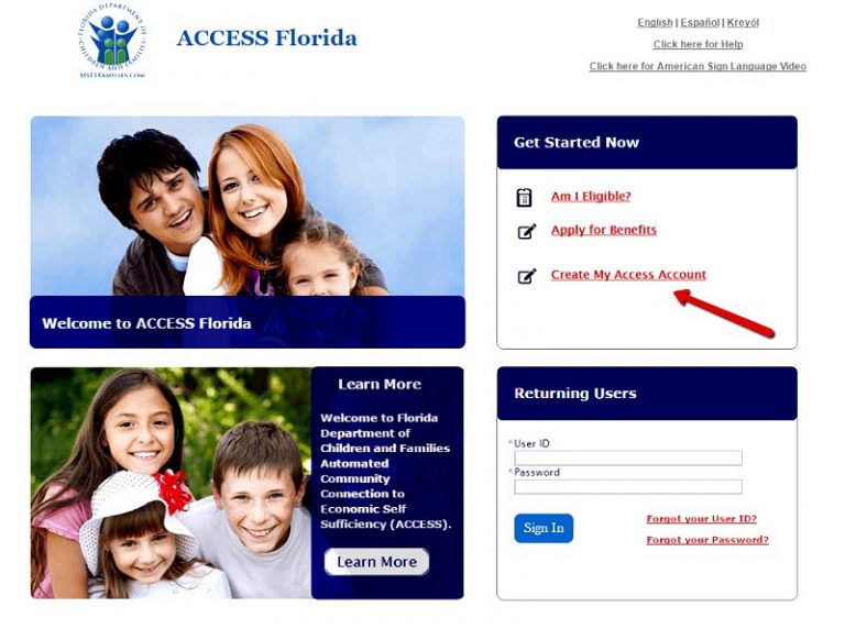 MyAccessFlorida Login Account for www.MyAccessFlorida.com
